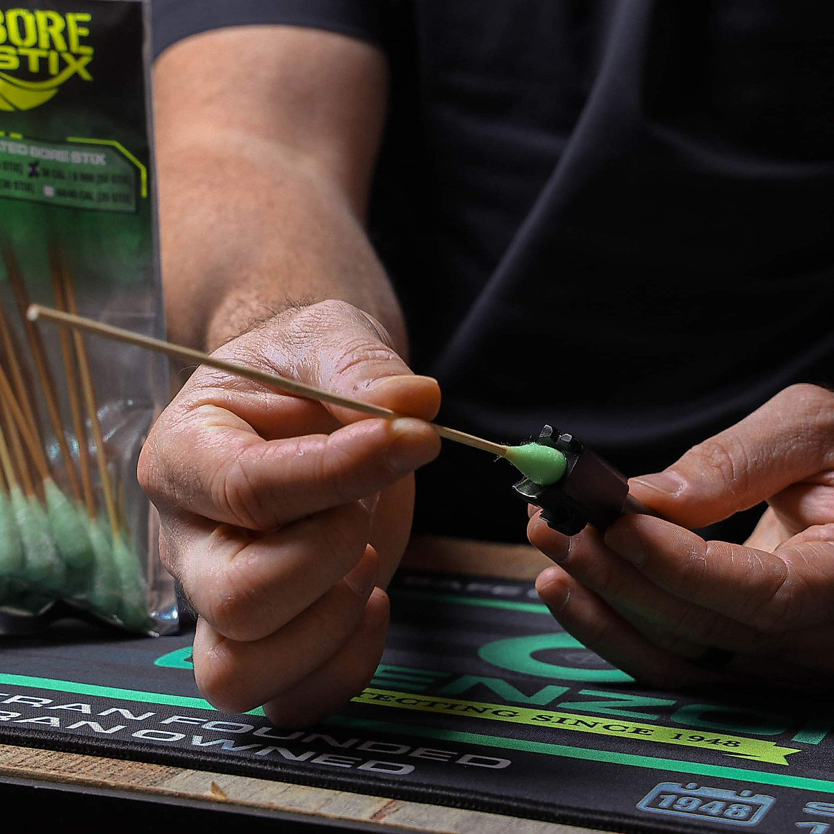 Clenzoil Field & Range Bore Stix | Pre-Saturated Gun Cleaning Cotton Swabs for Pistols | 22 Cal, 9mm, 40 Cal, 45 Cal (38 Cal | 9 mm)