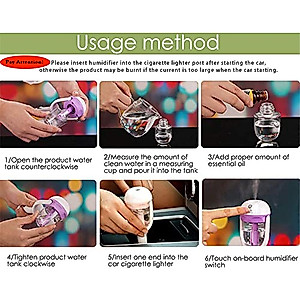 MIGHTYDUTY Car Air Humidifier Aromatherapy Essential Oil Diffuser Freshener Diffuser Blue