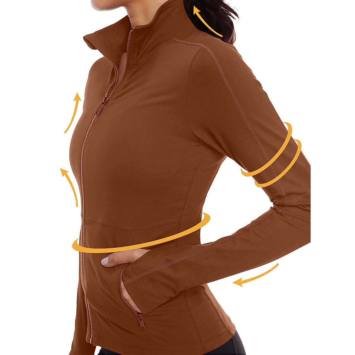 VUTRU Women's Workout Yoga Jacket Full Zip Running Track Jacket