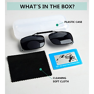 Eyekepper Wide Lens 3-pack Clip-on Polarized Sunglasses 57 * 39MM