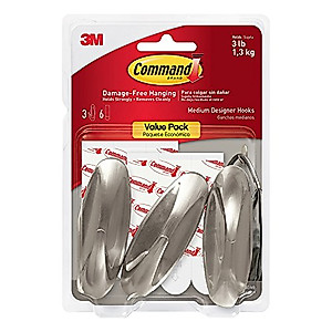 3M Command Designer Hooks [Removable]: Small Designer [2 Hooks/Pack] (White) / 2-Hooks
