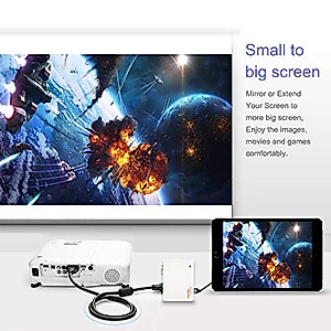 【Wire Plus】 HDMI VGA Converter Cable, Plug and Play for Apple iPhone/iPad to Mirror on HDTV Projector Monitor