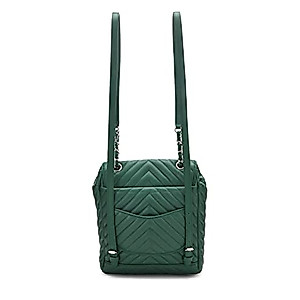 Chanel, Pre-Loved Green Chevron Lambskin Urban Spirit Backpack Small, Green