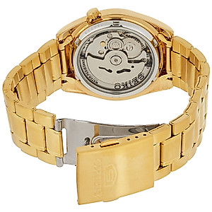 SEIKO Men's 5 Automatic Gold-Tone Steel and Dial