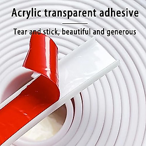 LOVEDELU Flexible U-Shape Edge Banding, 32.8ft Self Adhesive Veneer Edging Trim Edge Protector, Furniture Edge Strip for Countertop Table Cabinets Shelves(Black),32mm