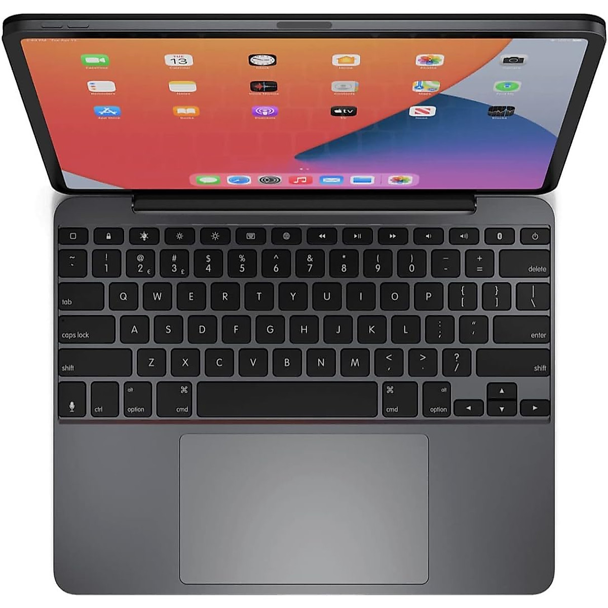 Brydge 12.9 MAX+ Wireless Keyboard with Trackpad for iPad Pro 12.9-inch - Wireless Connectivity - Bluetooth - iPad Pro - TouchPad - iPadOS - Space Gray