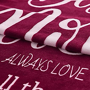 Mom Birthday Gifts from Daughter Son, Gifts for Mom, Mom Gifts, Letter Warm Soft Throw Blanket for Mom, Best Mom Ever Blanket for Mom, Mom Gifts for Birthday, Mothers Day, Christmas