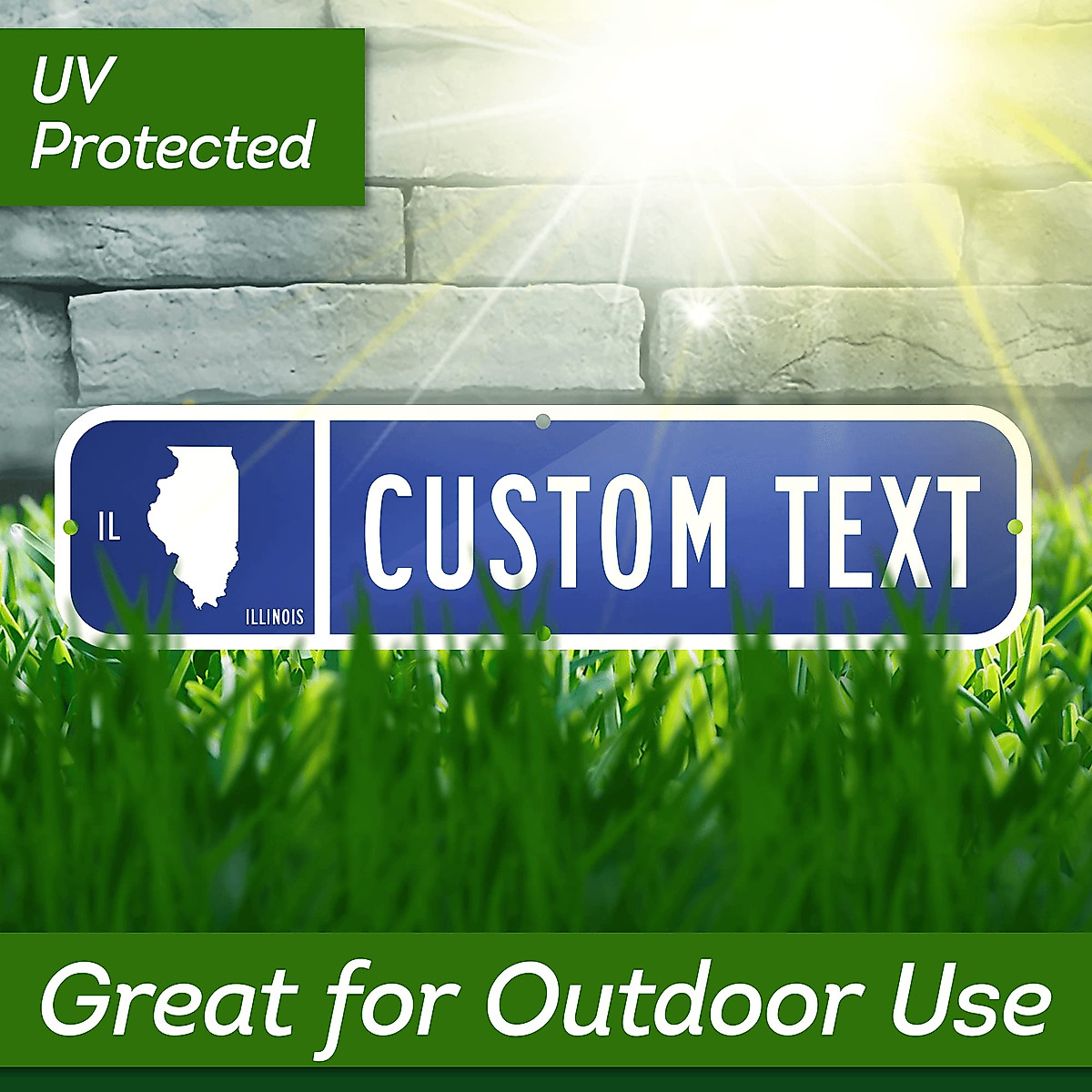 Custom Street Sign, Address Sign, 8 Colors, Reflective Option, Mounting Options, 6x24 Inch, Thick Rust-Free AlumaBond, Made in USA By My Sign Center (US State)