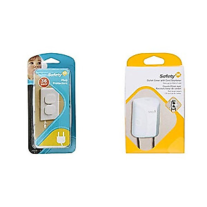 Safety 1st Plug Protectors, 36 Count with Safety 1st Outlet Cover with Cord Shortener for Baby Proofing