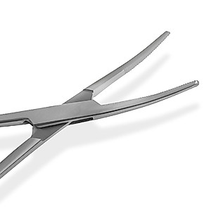 SURGICAL ONLINE Versatile Angling Tools with 2pc 5 Inch Fishing Forceps Set - Stainless Steel, Curved & Straight Hemostats, Serrated Jaws, Locking Mechanism, and Lightweight Design