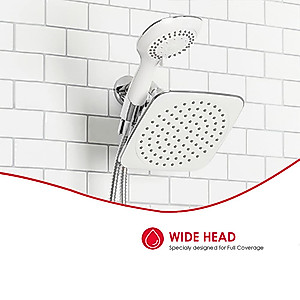 Home Basics Dual Massager, Chrome Shower Head