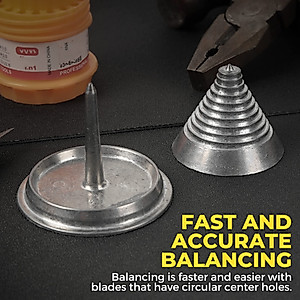 TonGass (2-Pack Metal Precision Blade Balancers for Lawn Mower Blade Sharpener Balances Blades After Sharpening Universal Design Lawn Mower Blade Balancer Lawnmower Accessories