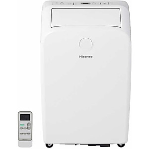 Hisense Smart SACC 8,000 BTU Dual Hose Portable Air Conditioner with Heat Pump, 4-modes (Cool, Heat, Fan, Dehumidifier) WiFi, Remote, Up to 550 sq. ft., AP55023HR1GD White - (Renewed)
