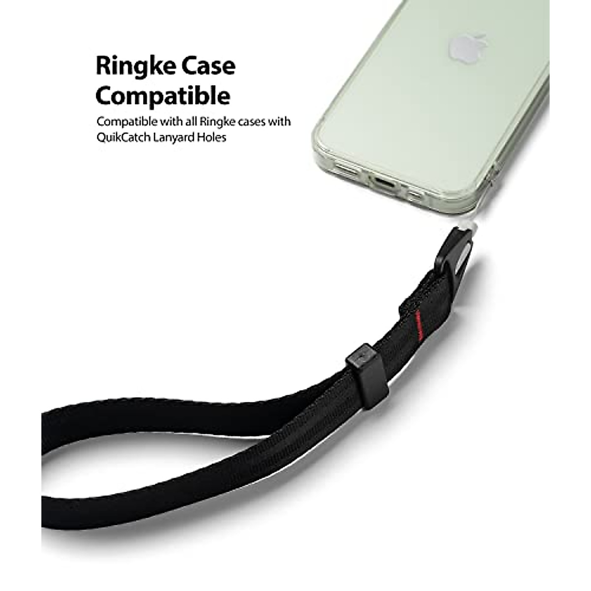 Ringke Hand Strap [Phone Wrist Strap] Designed for Camera Strap and Phone Strap, Adjustable Sturdy Universal Lanyard Compatible with Camera and Phone Case - Black