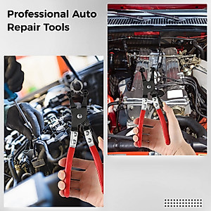 yeesport Vise Grips Locking Pliers 3PC,Hose Clamp Pliers,Remover Kit with Long Reach Wire Spring Hose Clamp Pliers for Automotive Coolant Radiator Heater and Water Hose with Band Flat or Large Clamps