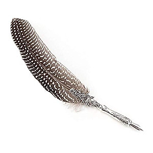 Hilitand Feather Quill Pen Vintage European Antique Sign Pen Set Calligraphy Writing Quill Pen for Stationery Gift(04#)