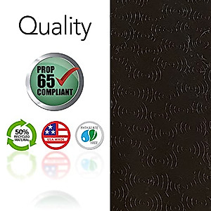 Resilia Office Desk Chair Mat - for Low Pile Carpet ( with Grippers ) Updated Black Swirl Spiral Pattern, 36 Inches x 48 Inches, Made in The USA