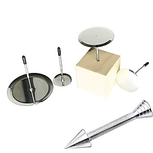 12 PCS Cake Decorating Supplies, Woohome 8 PCS 2 Style Cake Flower Nail, 2 PCS Flower Lifters and 1 PCS Wood Flower Nails Holder, 1 PCS Cake Icing Dispensers for Icing Flowers Decoration