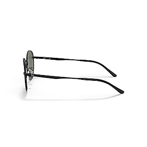 Ray-Ban RB3681 Round Sunglasses, Black/Dark Green, 50 mm