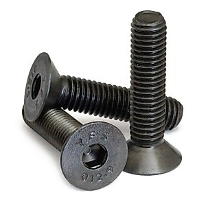 MonsterBolts - M3 x 10mm Flat Head Socket Cap Screws, DIN 7991, Alloy Steel, Black Oxide, 10 Pack