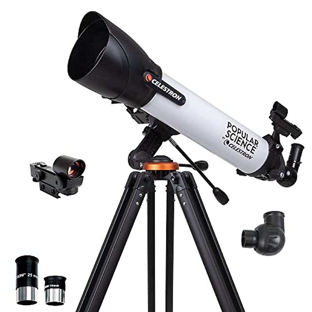 Popular Science StarSense Explorer DX 100AZ Smartphone App-Enabled Telescope – Works with StarSense App to Help You Find Stars, Planets & More – iPhone/Android Compatible