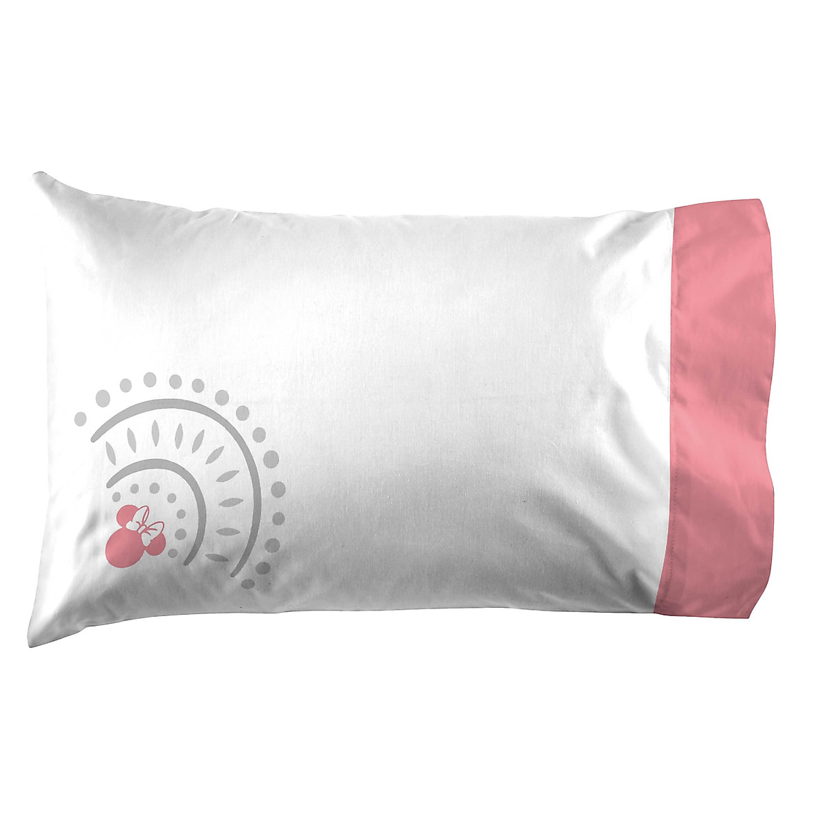 Jay Franco Disney Minnie Mouse Twin Sheet Set - Super Soft Pink Mandala 3 Piece Bedding Set - Kids Microfiber Sheets Includes Reversible Pillow Covers