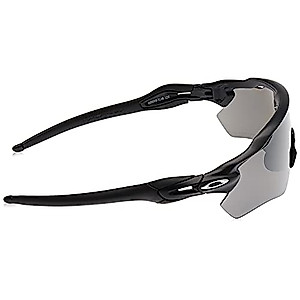 Oakley Men's OO9208 Radar EV Path Rectangular Sunglasses, Matte Black/Prizm Black Polarized, 38 mm