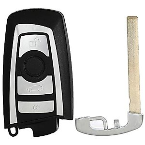 cciyu 1 X Flip Key Fob Uncut Blade (SHELL CASE) 4 Buttons Replacement for Replacement Remote Key Shell Case 4B for BMW 1 3 5 Series F10 F20 F30 F40 with FCC: Q0EWNTA0NG