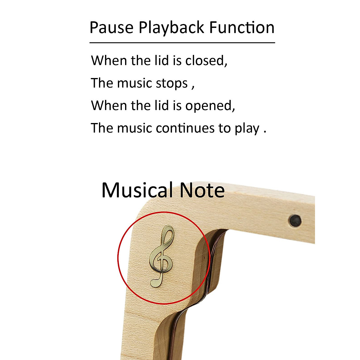 Sinzyo Sailor Moon Music Box Vintage Wood Carved Wind Up Musical Box Gift for Christmas,Birthday,Valentine's Day(Musical Note Walnut Box)