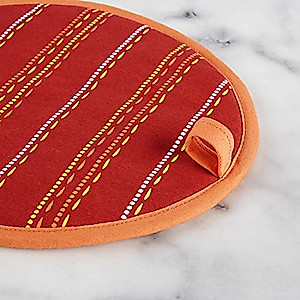Fiesta Sierra Pot Holder 2-Pack Set, Red/Orange/Yellow, 8"x10" Oval