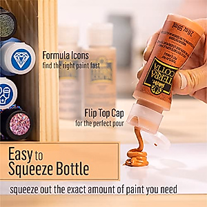 FolkArt Terra Cotta Acrylic Paint Set, Essentials 6 Piece DIY Terra Cotta Acrylic Paint Kit Featuring 6 Colors For DIY Indoor & Outdoor Multi-Surface Craft Projects, 7592