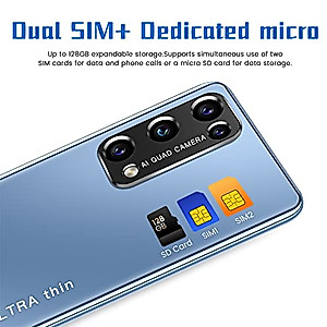 Unlocked Cell Phones, Android 10.0 1080P HD Camera Smart Phone, 1+8GB RAM, Fingerprint Unlocked Smartphones, 5.8inch Touch Screen Dual SIM Card Mobile Cell Phone for Father Mother Birthdays Gift, Blue