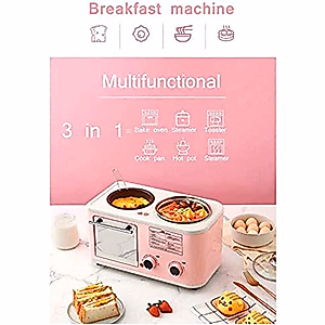 3 in 1 Mini Breakfast Machine Small Electric Oven Electric Breakfast Machine Mini Toaster Baking Oven Omelette Boiler Food Steamer
