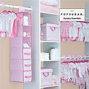 Delta Children Nursery Storage 48 Piece Set - Easy Storage/Organization Solution - Keeps Bedroom, Nursery & Closet Clean, Barely Pink