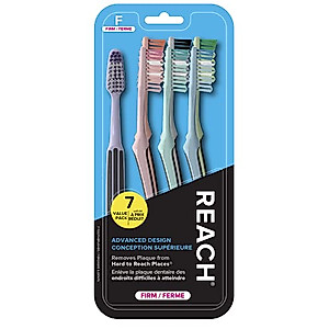 Reach Advanced Design Toothbrush, Firm Bristles, 7 Count Value Pack