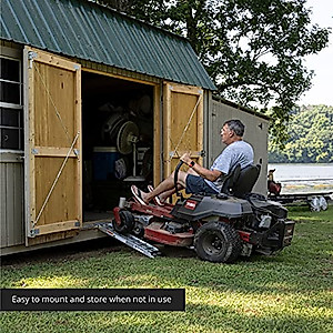 Titan Distributors Titan Ramps 36 x 8 Aluminum Dual Shed Ramps with 4 Rung Spacing, Rated 750 LB Each, Garage Shed Storage, Easy Loading