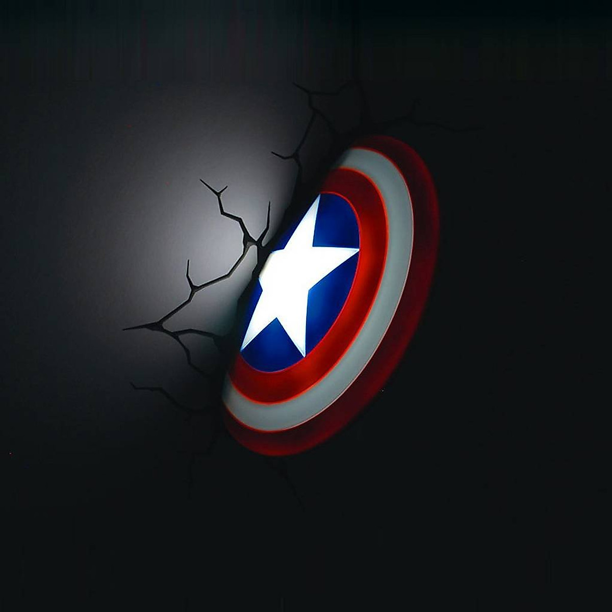 3DLightFX Marvel Avengers Captain America 3D Deco Light Red, White, Blue