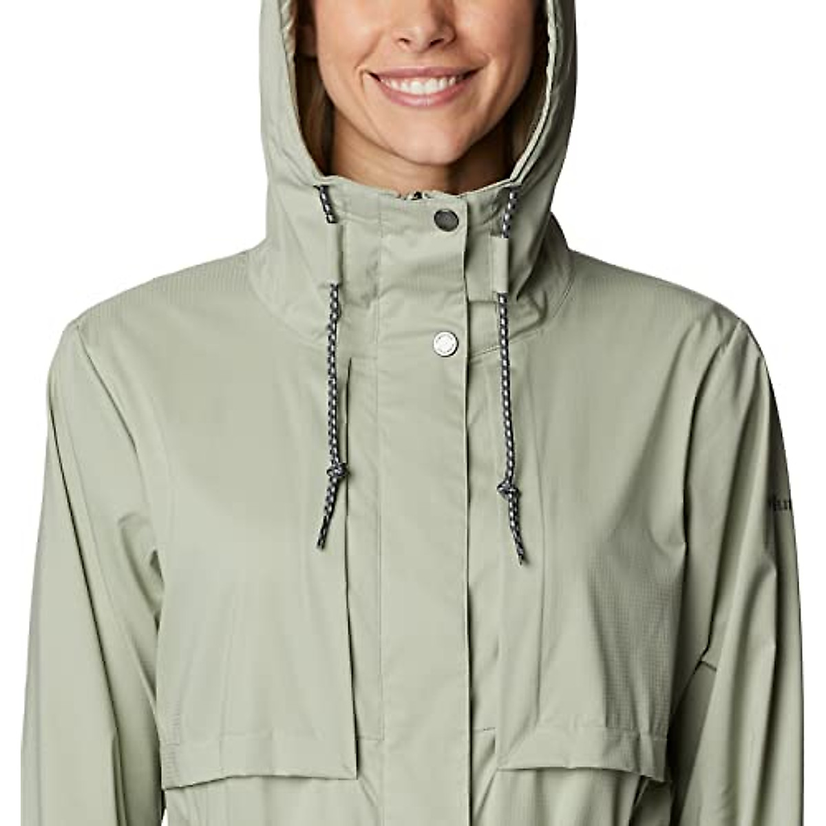Columbia Women's Pardon My Trench Rain Jacket, Safari, Medium