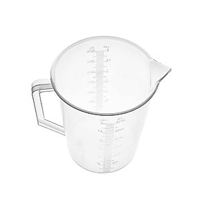 Heyiarbeit Measuring Cup 3000ml PP Plastic Graduated Beaker Transparent for Lab Kitchen Liquids 1pcs