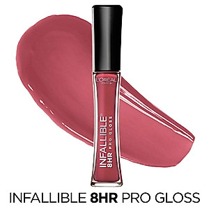 L'Oréal Paris Makeup Infallible 8 Hour Hydrating Lip Gloss, Bloom, 0.21 Fl Oz