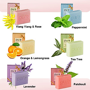 Natural Handmade Essential Oil Artisan Soap Bars. Hypoallergenic Moisturizing Shea Butter, Coconut Oil & Jojoba Oil -Body Soap, Face Soap, Bath Soap Bars. Ready to Gift Handmade Soap Bars