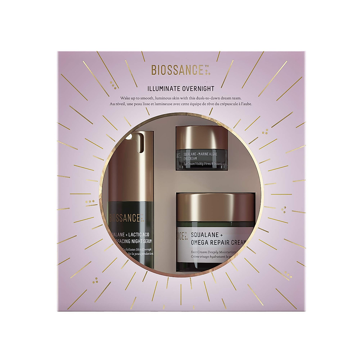 Biossance Illuminate Overnight Set, 3-Piece Set