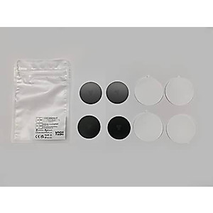 YOSH Metal Plates Replacement Mount Metal Plate Kits with Adhesive for Magnetic Car Phone Holder Magnet Cradle Mount, Compatible Holder and Other Magnetic Holder, Pack of 4, Round, Black