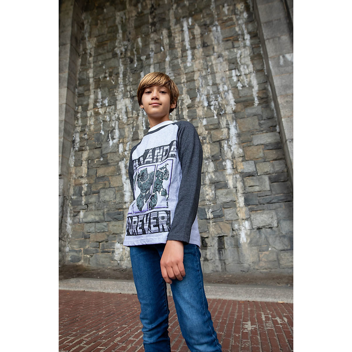 Marvel Avengers Black Panther Toddler Boys 2 Pack Long Sleeve Graphic T-Shirts Black Panther 5T