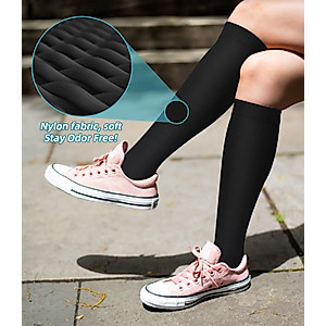 Compression Socks For Women Men Circulation - Graduated Support Knee High Socks For Nurses, Travel, Athletic