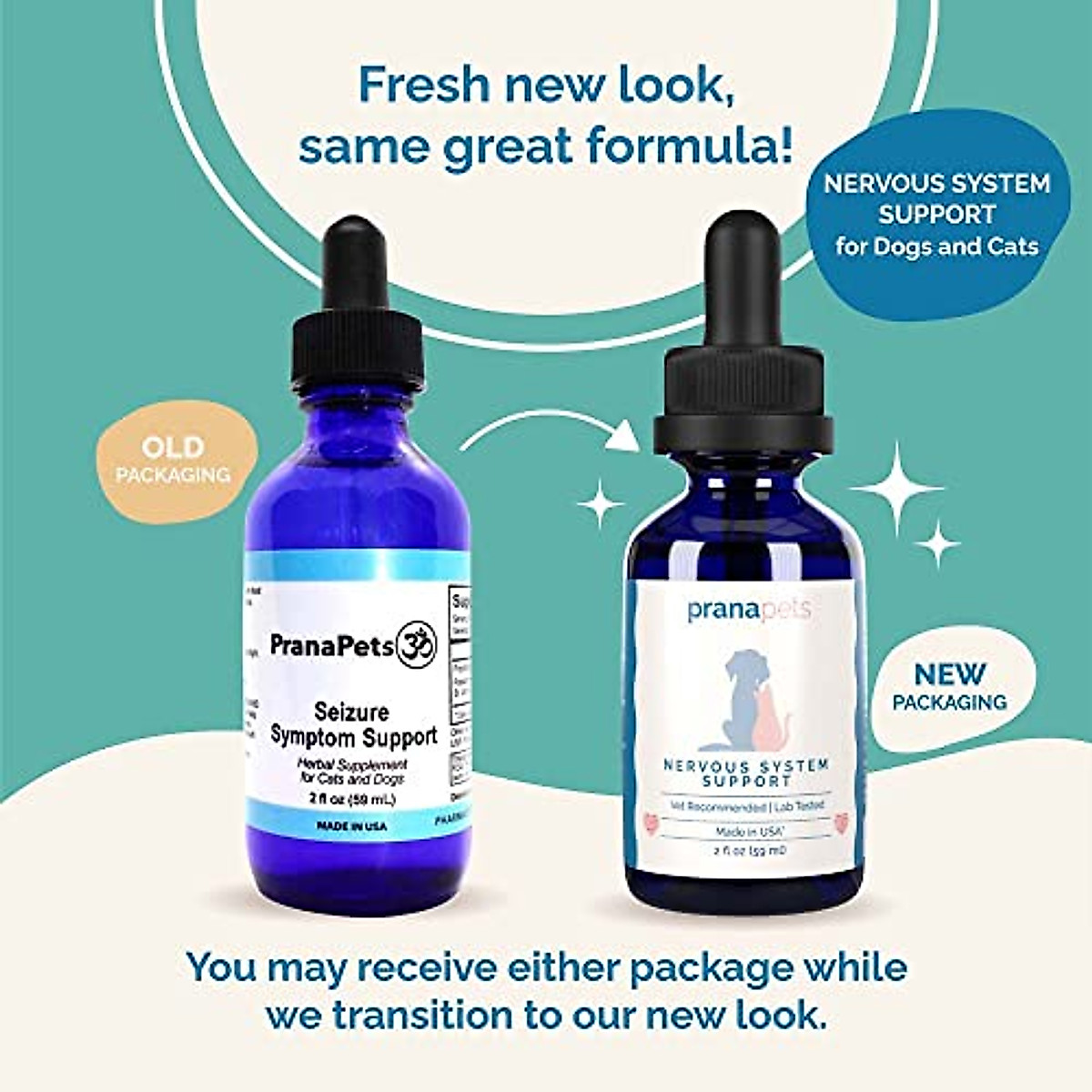 Nervous System Support for Dogs and Cats (Formerly S-Support) Naturally Relieves Seizures in Dogs and Cats | Herbal Formula Safely Aids in Reducing Anxiety, Seizures, and Helps Support Nervous System