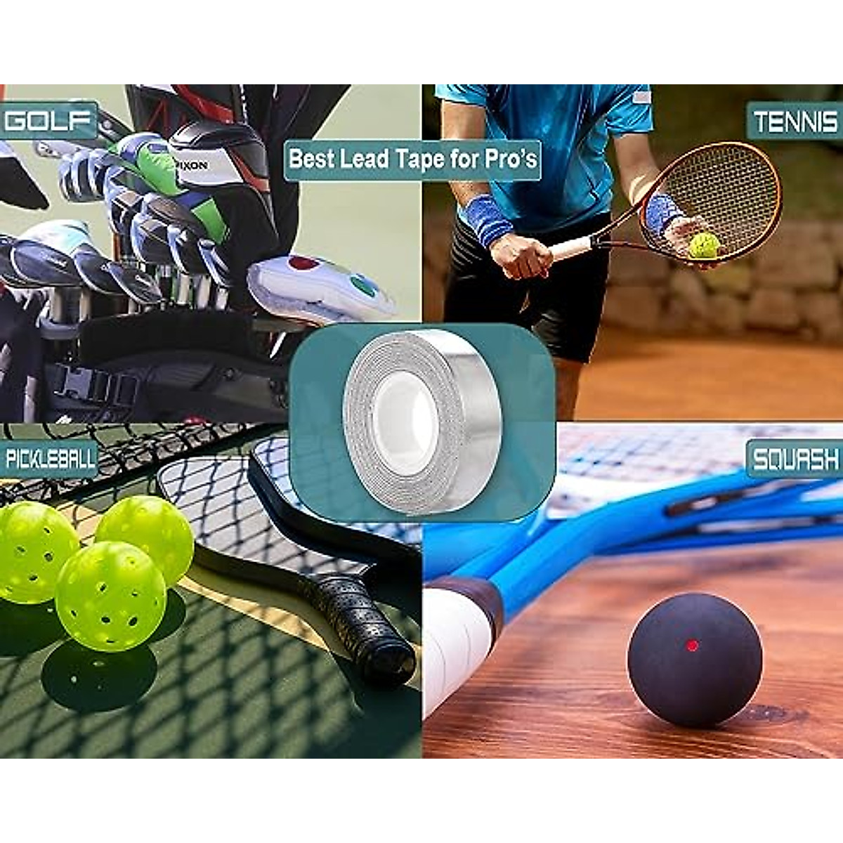 SummerHouse 2 Grams Per Inch High Density Golf Lead Tape 1/2'' x 100'' Available 0.025 Inch Thickness for Tennis Pickleball Paddles Racket and Fishing