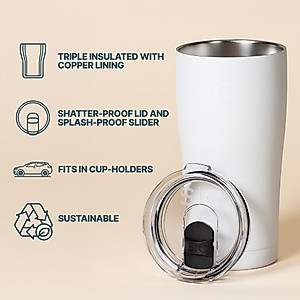 Seriously Ice Cold SIC 30oz Insulated Travel Tumbler Mug, Premium Double Wall Stainless Steel, Leak Proof BPA Free Lid (Tall Pines)