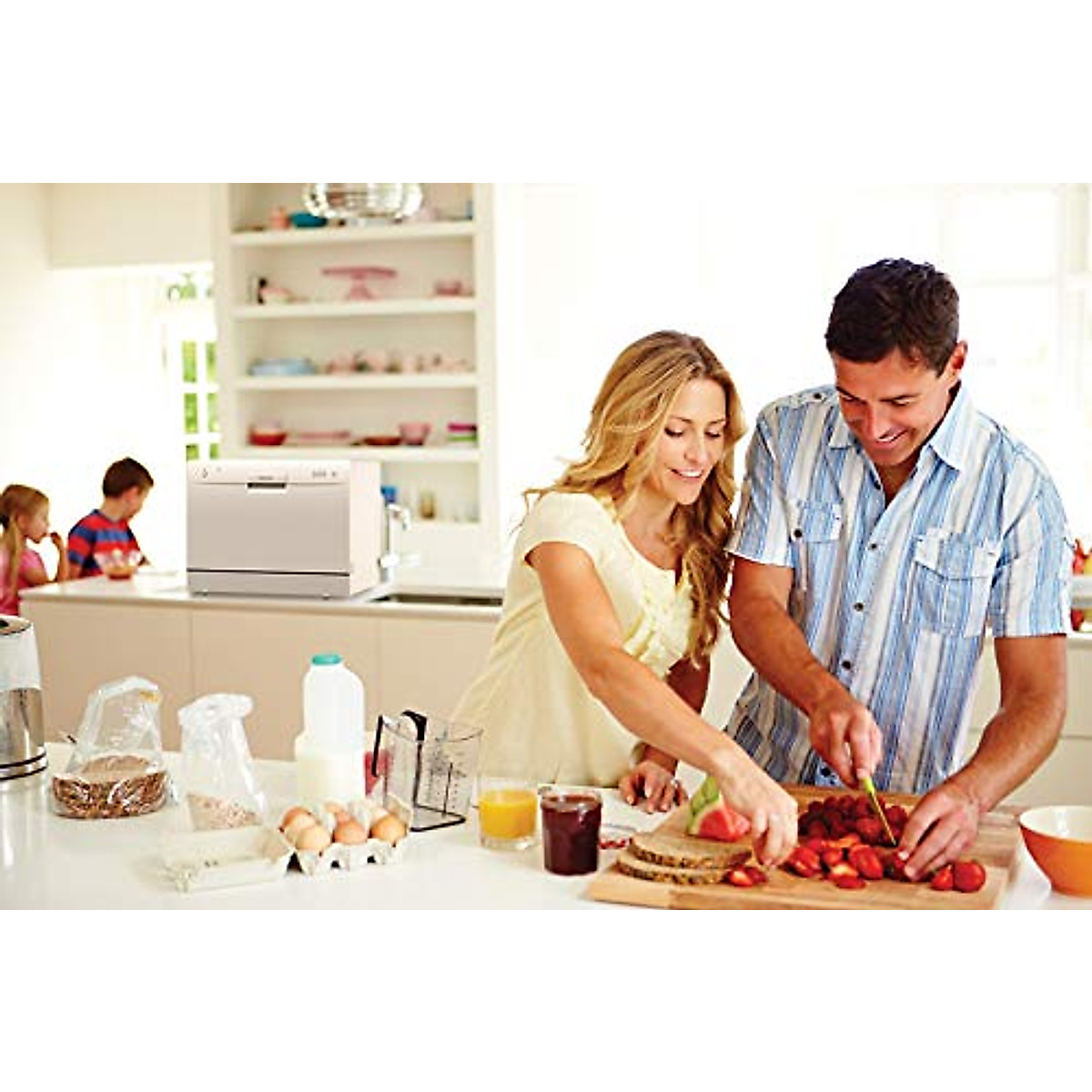 RCA RDW3208 Counter Top Dishwasher, 6 Place Settings, Portable, White