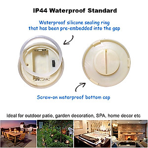 3PCS 4" 5" 6" Waterproof LED Flameless Timer Candles, 1000 Hours Long Battery Life/Flickering Battery Operated Electric Outdoor LED Large Pillar Candle for Outside Lantern Festival Decor etc.